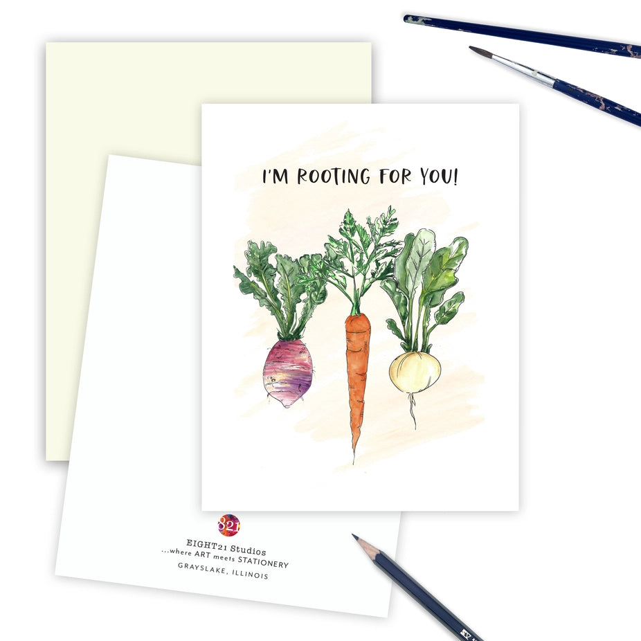 I'm Rooting For You Encouragement Card – Greenstar Paperie