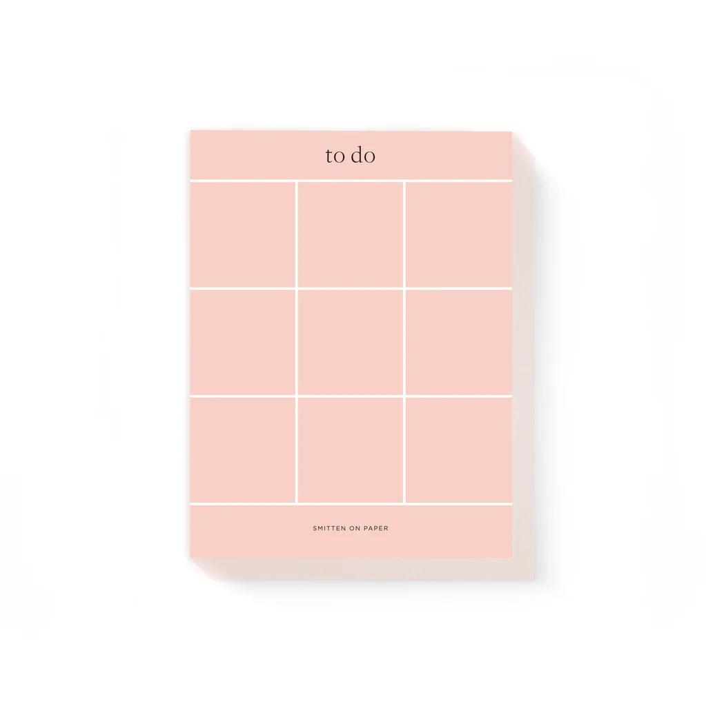 Coral To Do Chunky Notepad With Grid – Greenstar Paperie