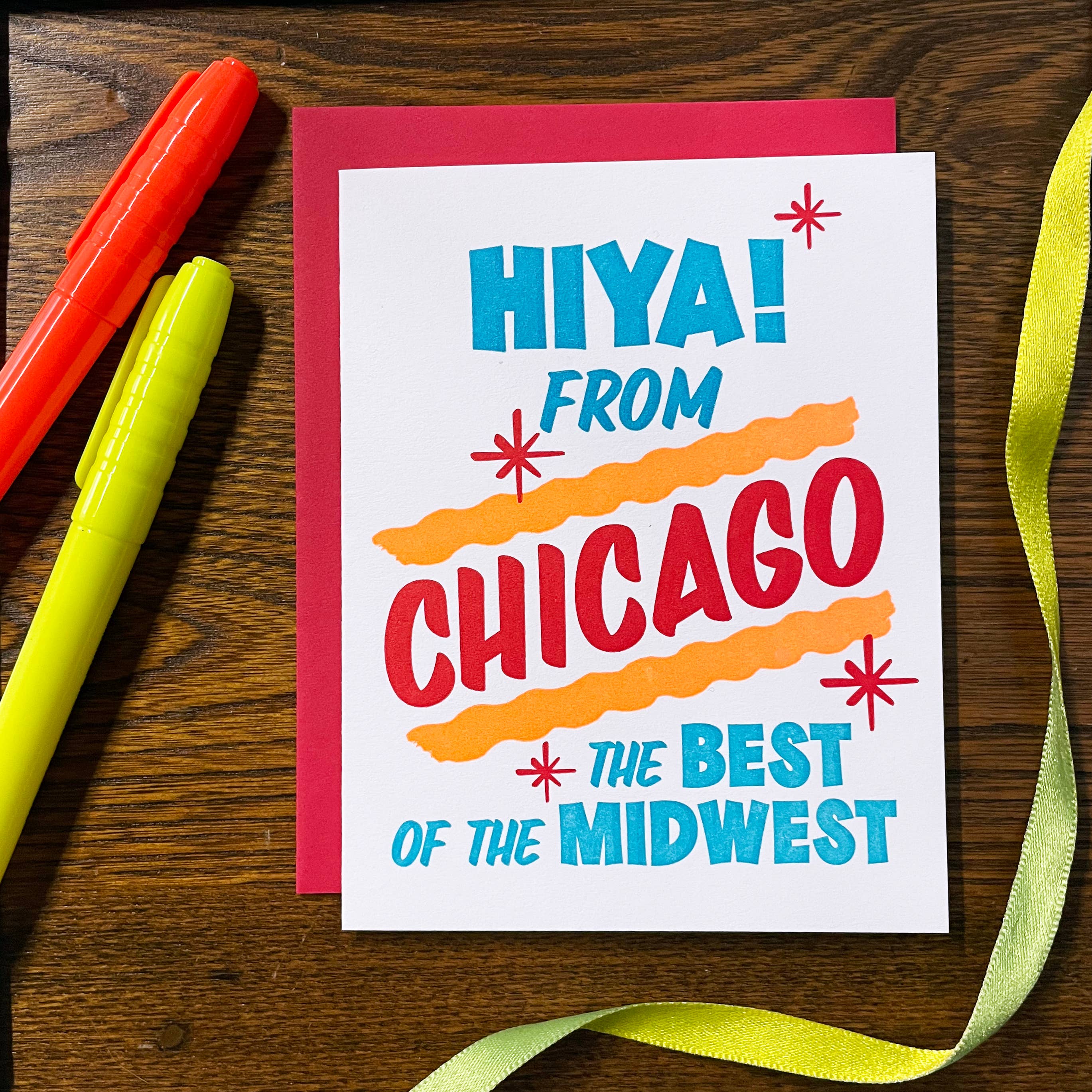 Hiya from chicago grocery sign – Greenstar Paperie