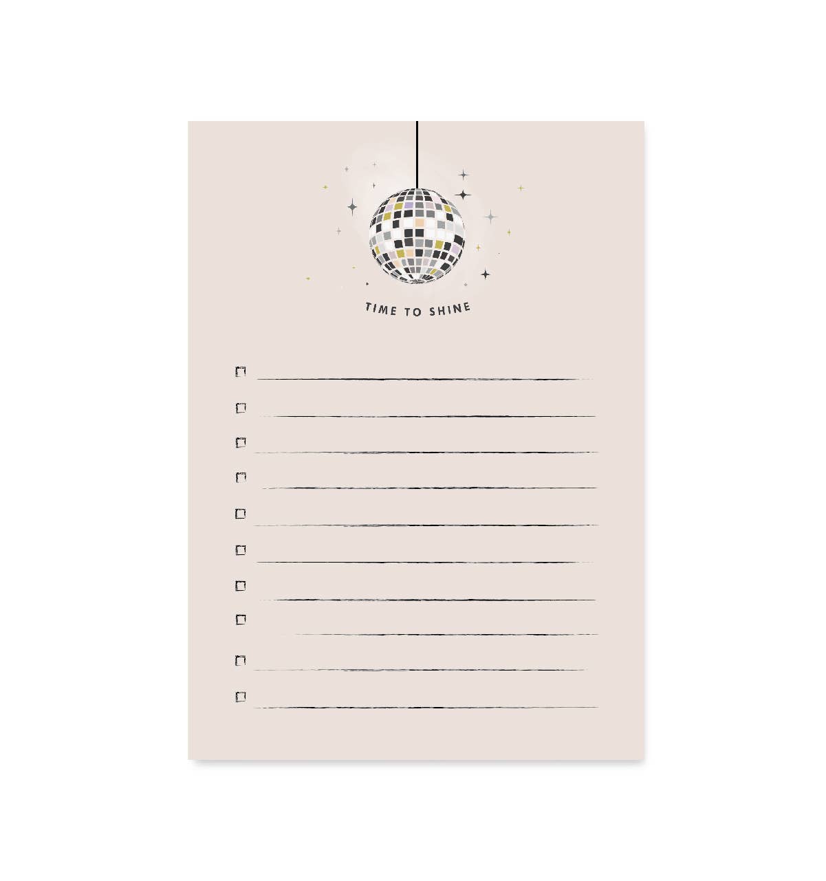 Time to Shine! Disco Ball Notepad – Greenstar Paperie
