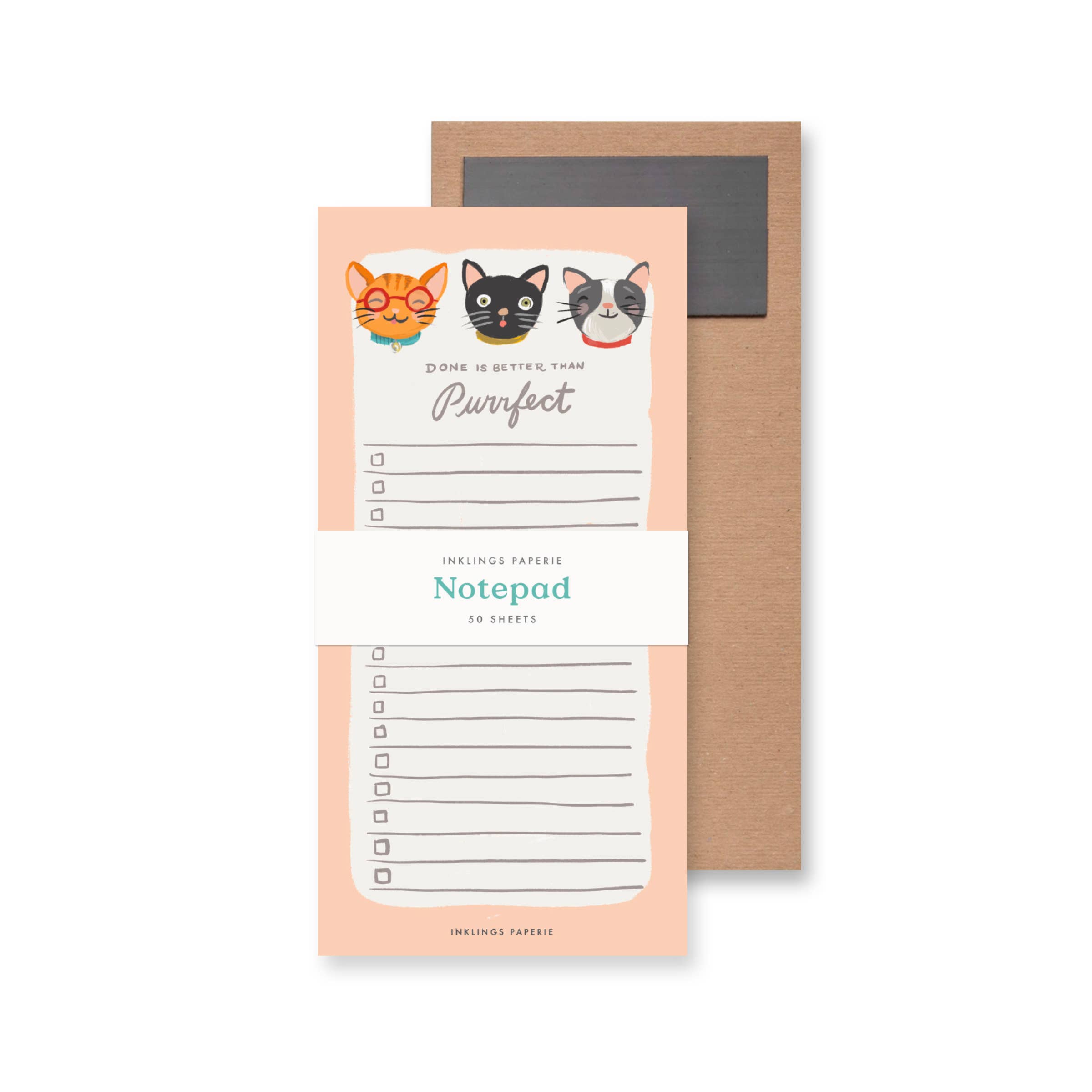 Done is Better than Purrrrfect Notepad – Greenstar Paperie